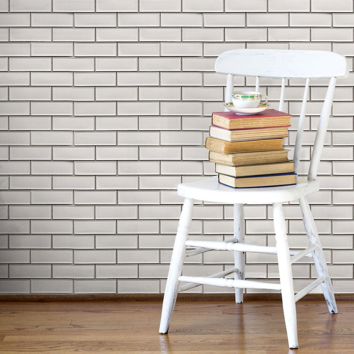 Cirrus White Brick 2x6 Porcelain Mosaic Tile