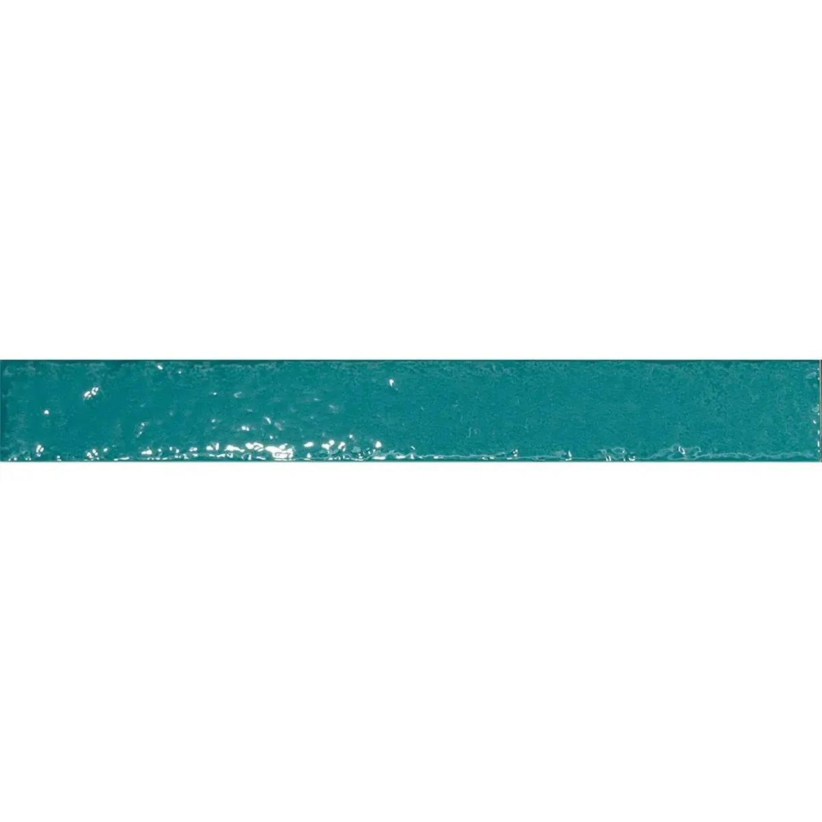 Colobric Bright Teal Brick 2x16 Ceramic Wall Tile Sample Swatch | Tile Club