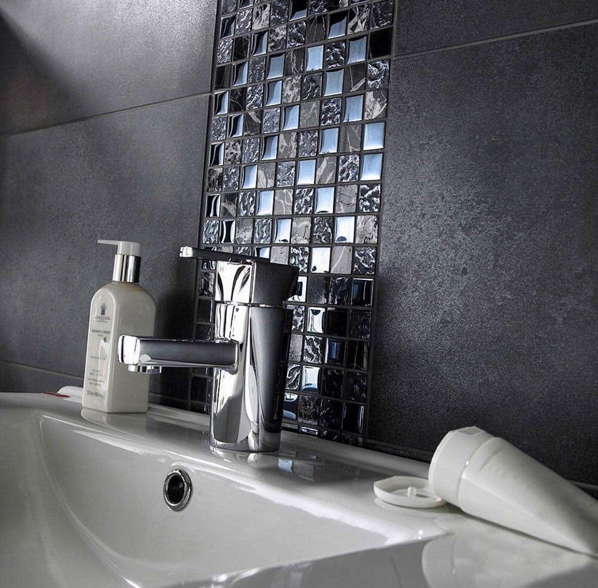 Crystile Silver Glass Mosaic Tile | Online Tile Store with Free ...