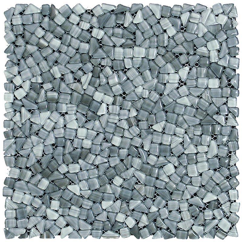 Diamond Grey Glass Pebble Mosaic Tile | Online Tile Store with Free ...
