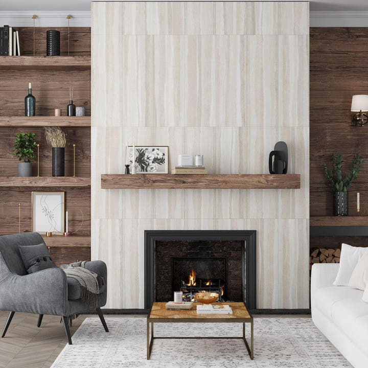 Dunescape Deco Beige 12x36 Large Format Ceramic Tile | Qualifying ...