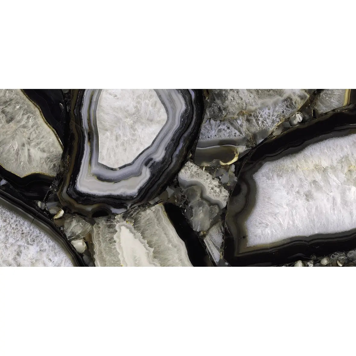 Emporio Agate Geode Black 24x48 Porcelain Large-Format Tile | Bold ...