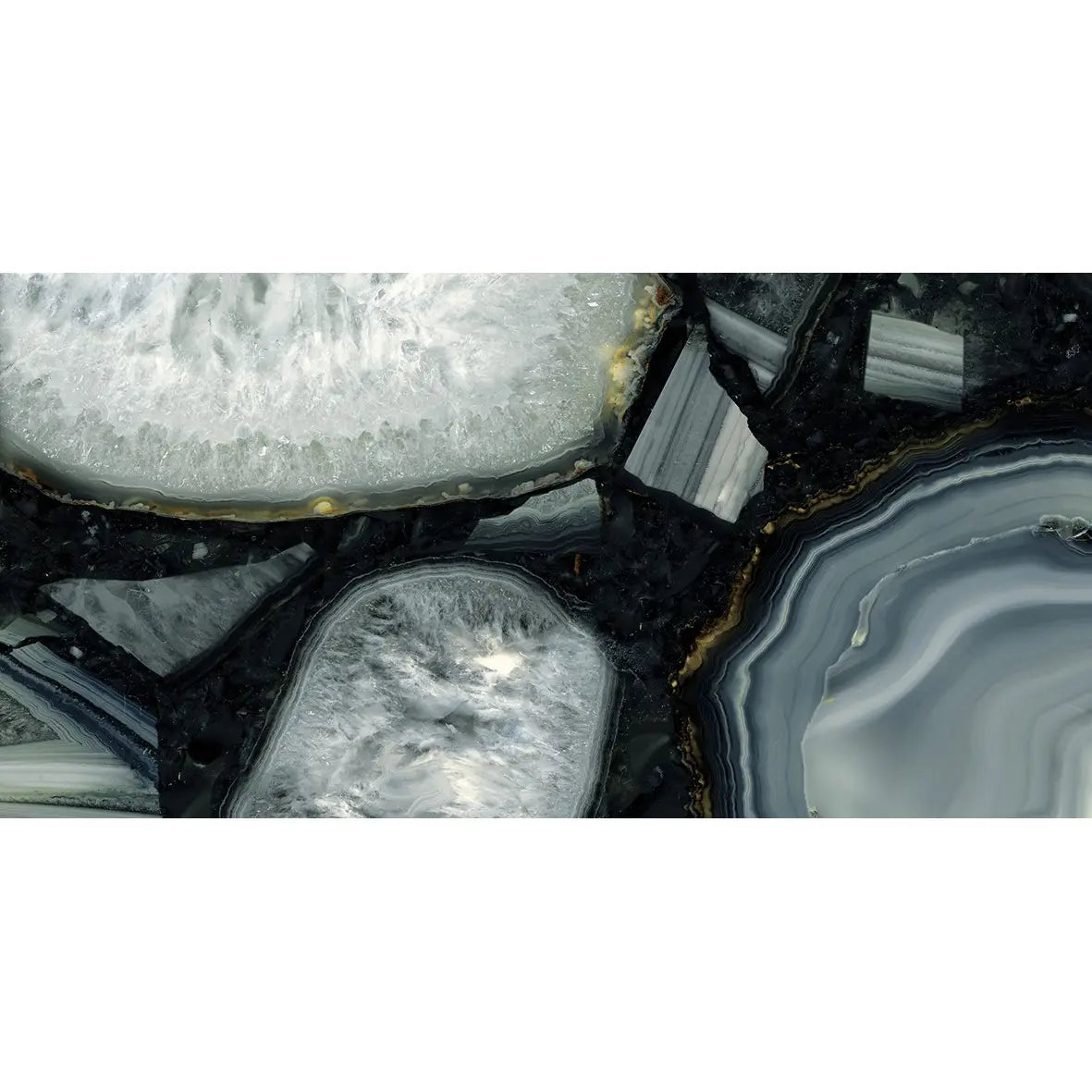 Emporio Agate Geode Blue 24x48 Porcelain Large-Format Tile | Bold ...