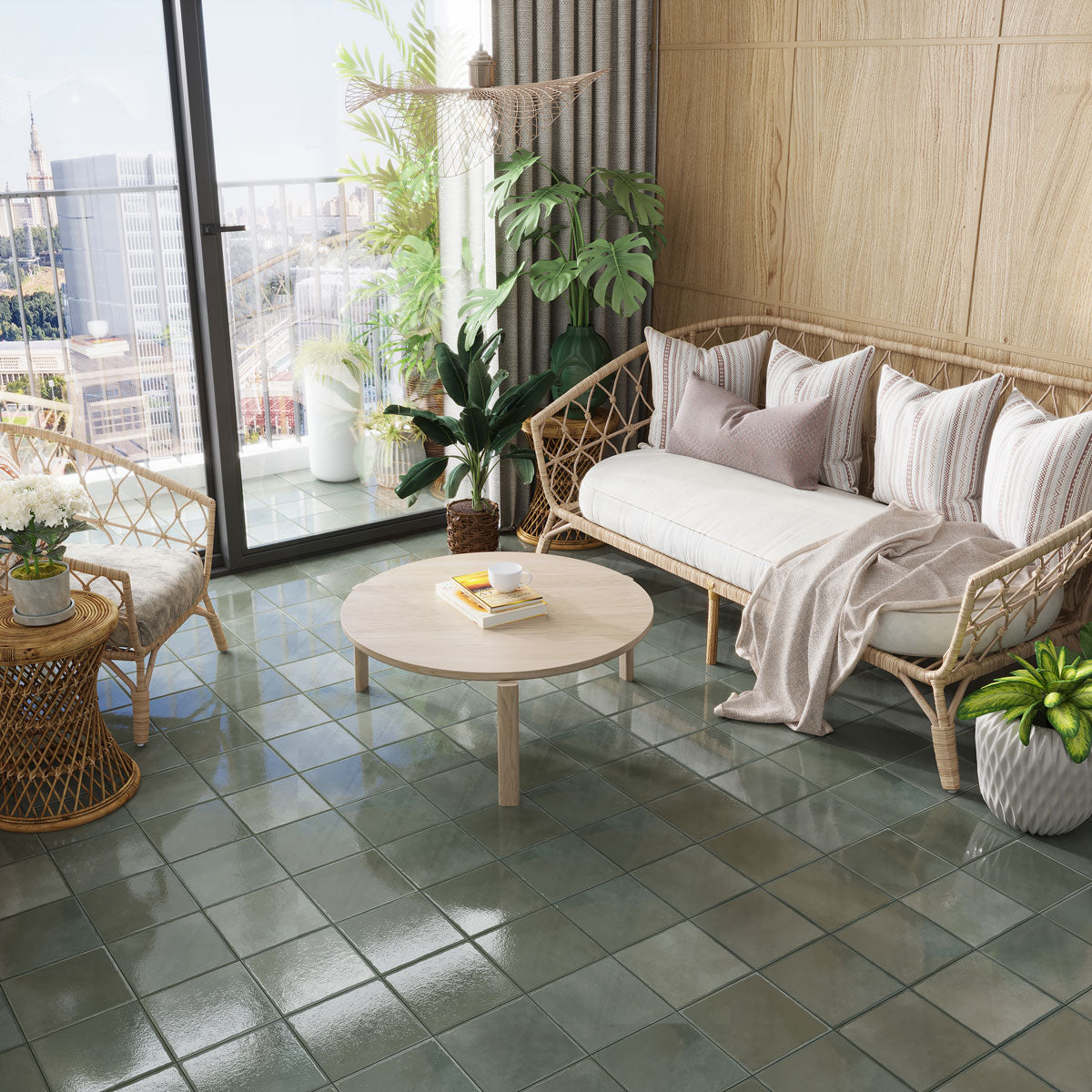 Formidus Evergreen Square 8x8 Porcelain Tile | Tile Club