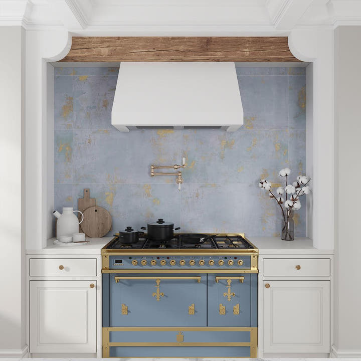 Gilded Age Blue Porcelain Tile 20x40 | Tile Club