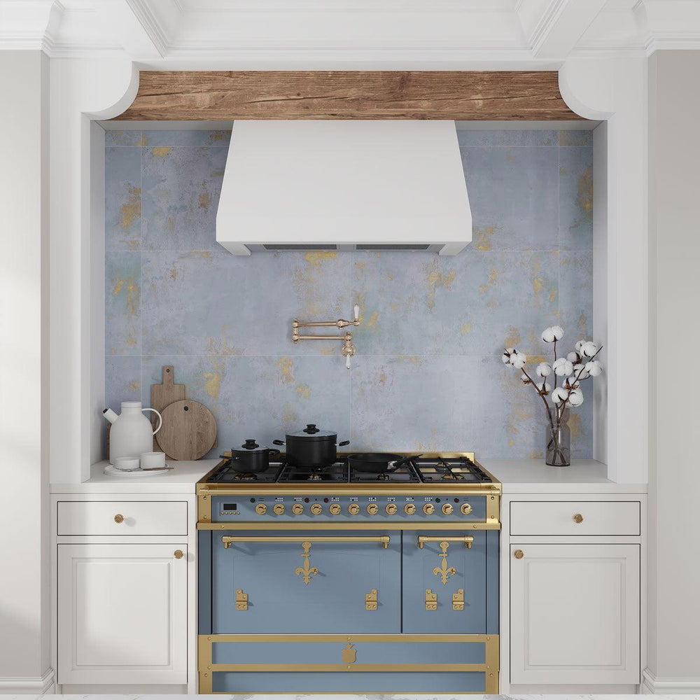 Gilded Age Blue Porcelain Tile 20x40