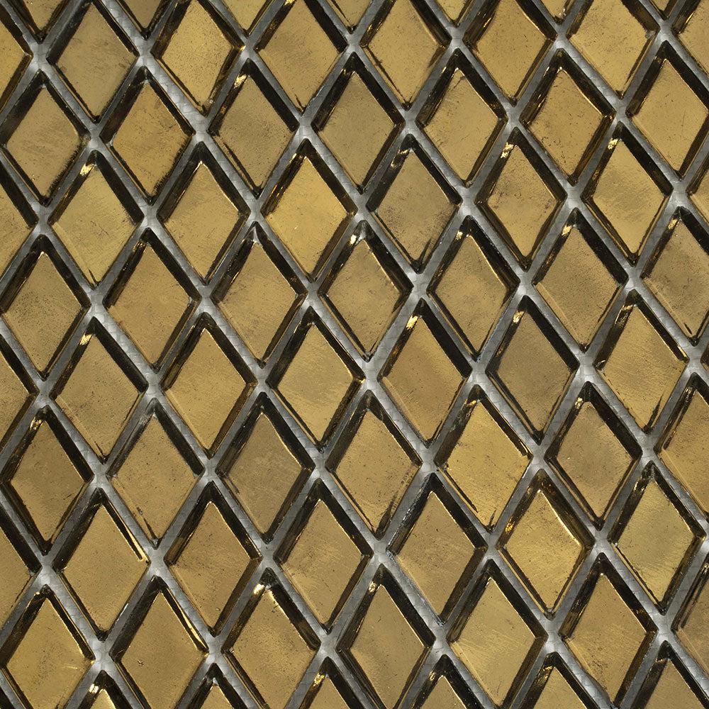 Gold Diamond Glass Mosaic Tile | Tile Club