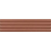 Groove Terra Cotta Deco Matte Ceramic Subway Tile | Tile Club