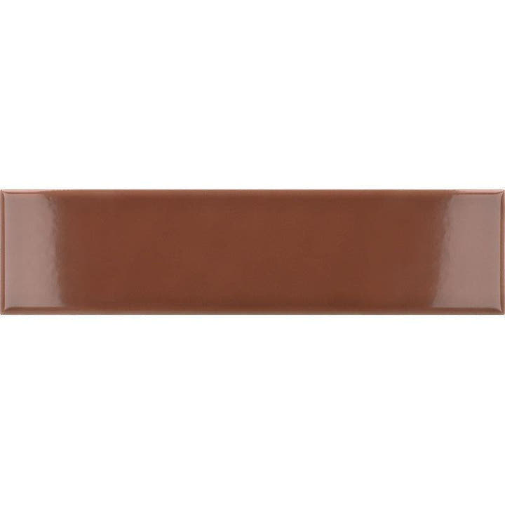 Groove Terra Cotta Gloss Ceramic Subway Tile | Tile Club