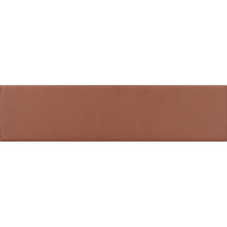 Groove Terra Cotta Matte Ceramic Subway Tile | Tile Club