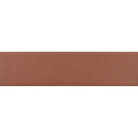 Groove Terra Cotta Matte Ceramic Subway Tile | Tile Club