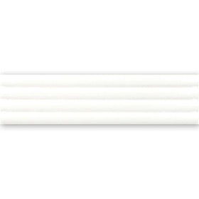 Groove White Deco Gloss Ceramic Subway Tile | Tile Club