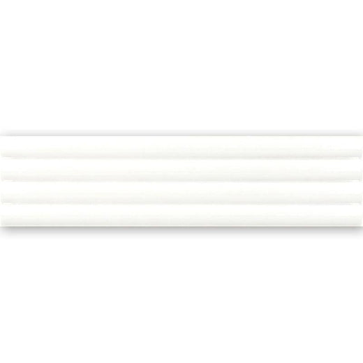 Groove White Deco Gloss Ceramic Subway Tile | Tile Club