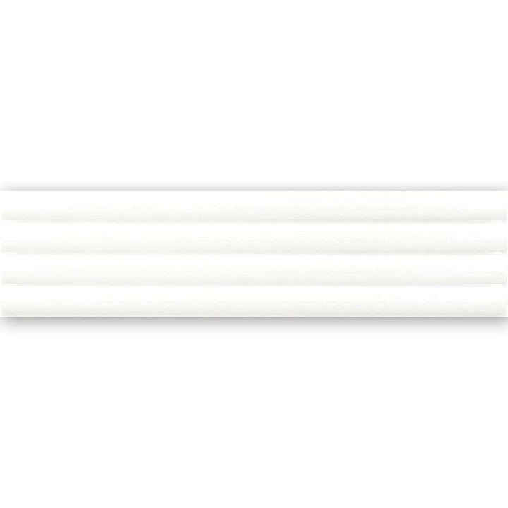 Groove White Deco Gloss Ceramic Subway Tile | Tile Club