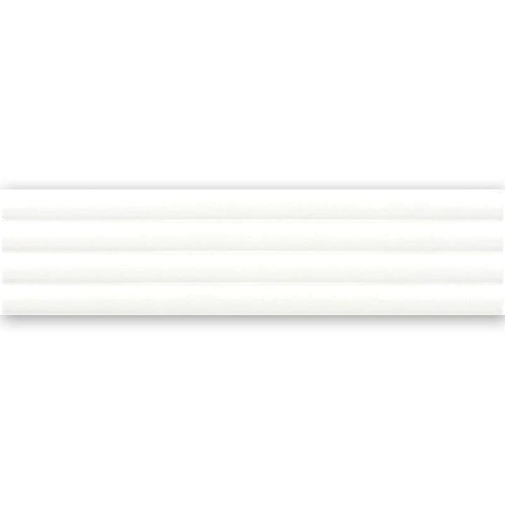 Groove White Deco Matte Ceramic Subway Tile | Tile Club