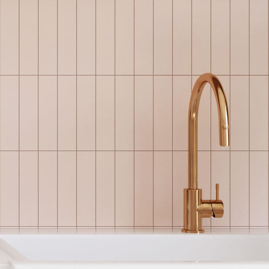 Groove Ceramic Subway Tiles | Mod Textured 3D Tiles with 70s Style
