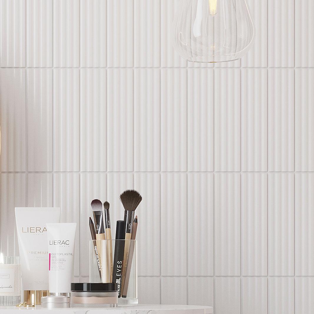 Groove White Deco Matte | Online Tile Store with Free Shipping on ...