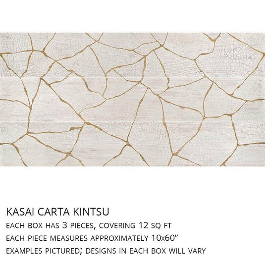 Kasai Carta Kintsugi 10x60" Rectified Porcelain Tile | Hardwood-Look ...