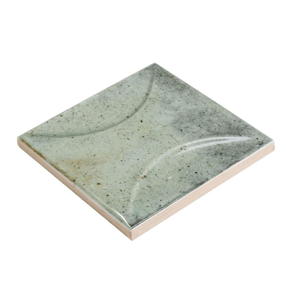 Luna Arc Celadon 4x4 Ceramic Square Tile | Zellige Tiles
