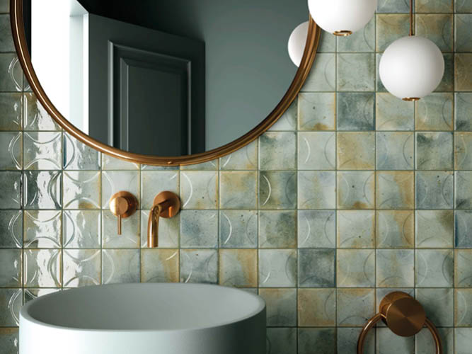 Luna Arc Ceramic Tile | Decorative Square & Subway Tiles in Earth Tones ...