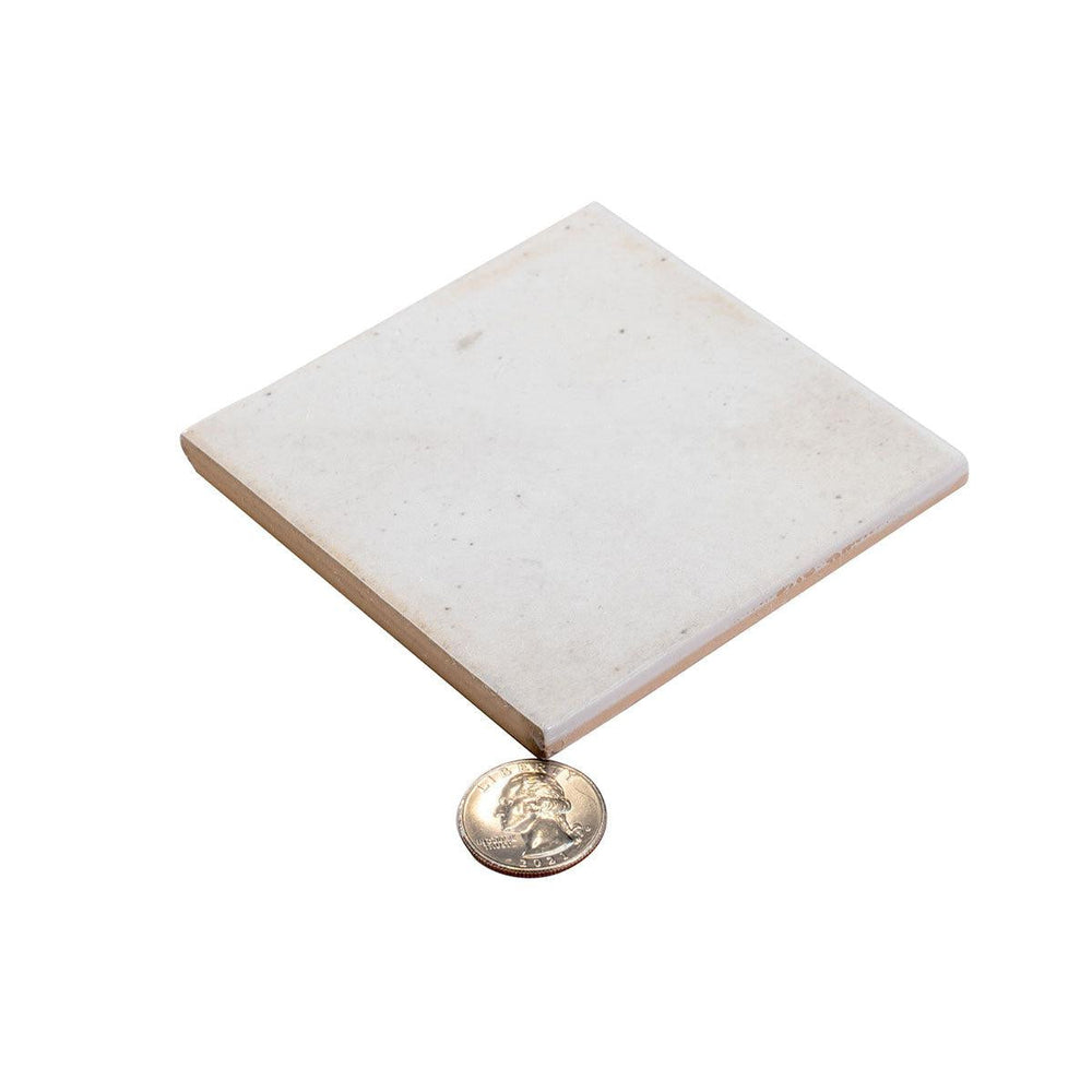 Luna White 4x4 Ceramic Square Tile Backsplash and Shower