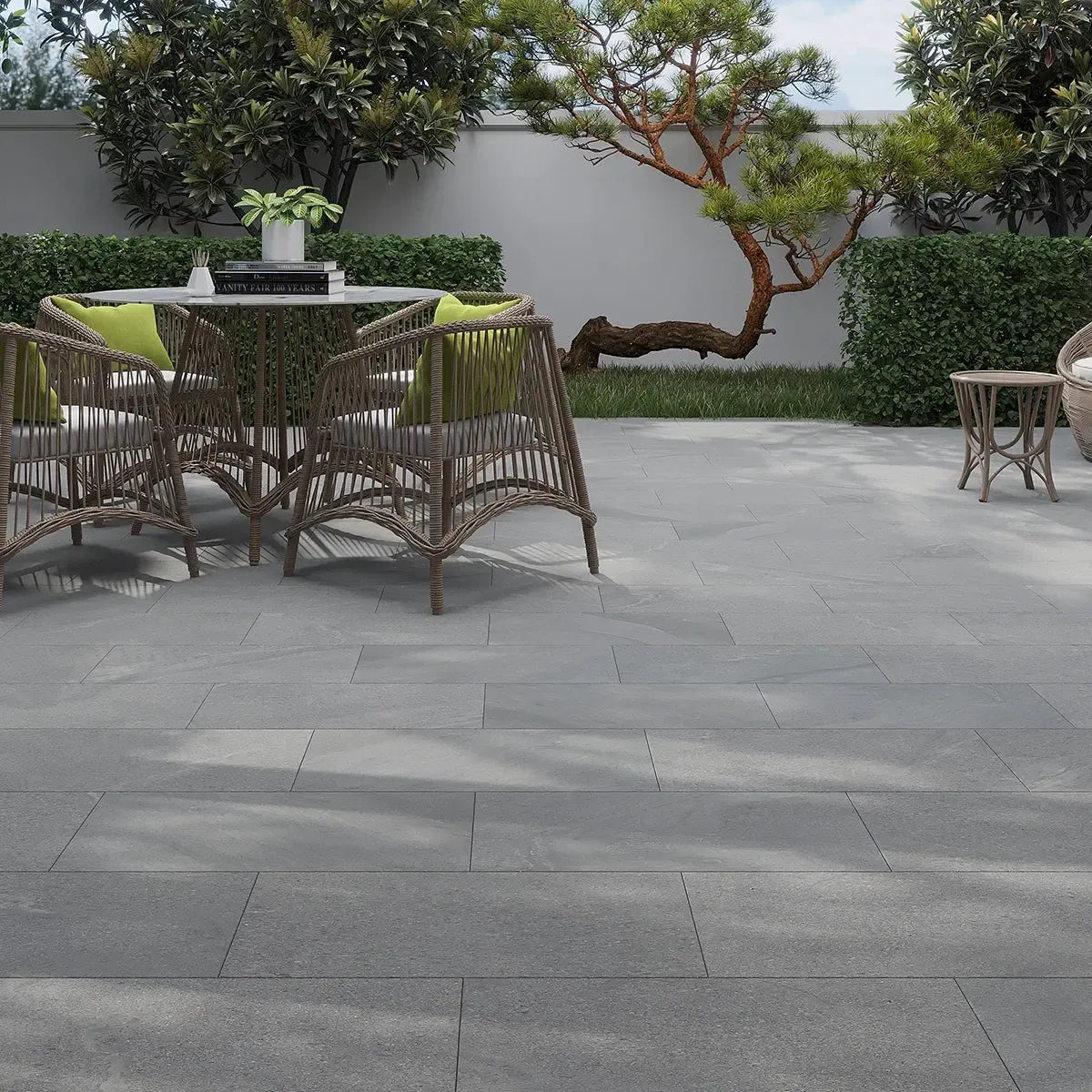 Newport Anthracite Concrete Look Porcelain Tile 12x24 | Tile Club
