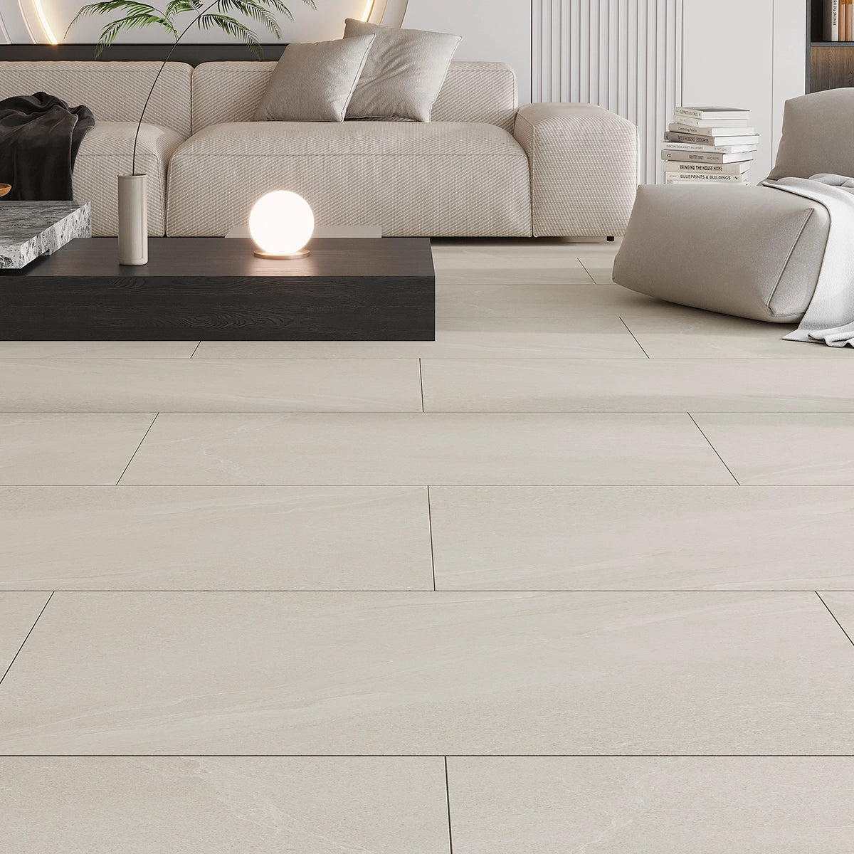 Newport Ivory Concrete Look Porcelain Tile 24x48 | Tile Club