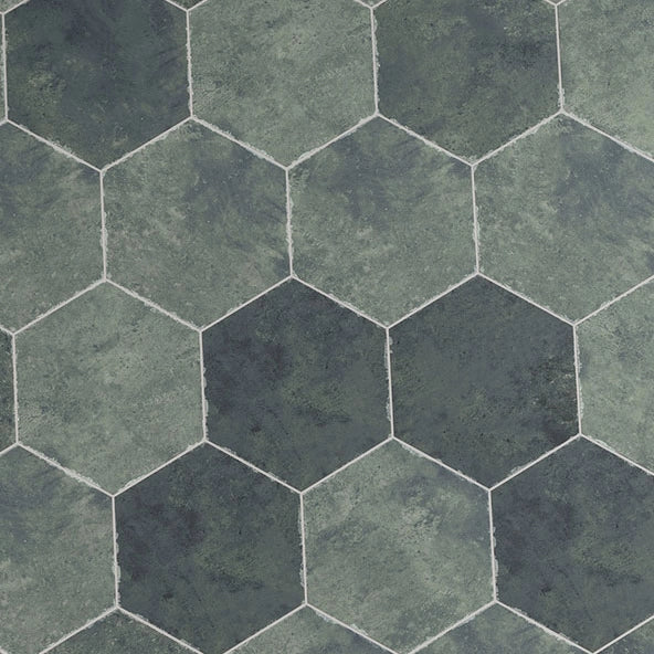 Olive Green Porcelain Hexagon Tile for floors, walls, outdoors, pools ...