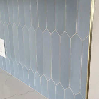 Palisades Blue Picket Ceramic Tile