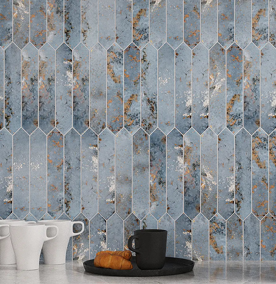 Picchetto Rustic Blue Ceramic Picket Tile | Tile Club