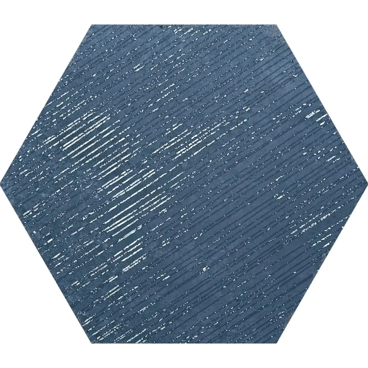 Portuguese Blue Dimension Hex Porcelain Tile for floors, walls, outdoors, pools and more!