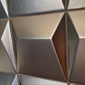 Ionic Decor Code Steel 3D Porcelain Tile | Metallic Modern | Tile Club