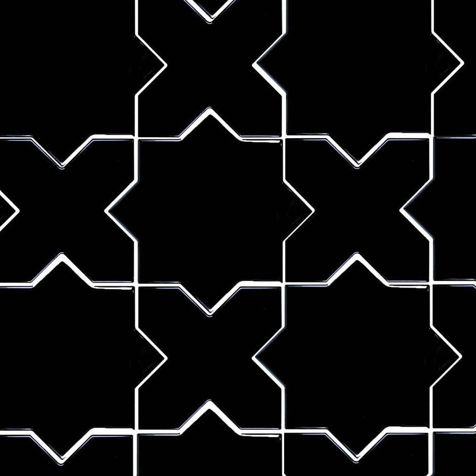 Santa Barbara Ceramic Star and Cross Tiles | Mix and Match