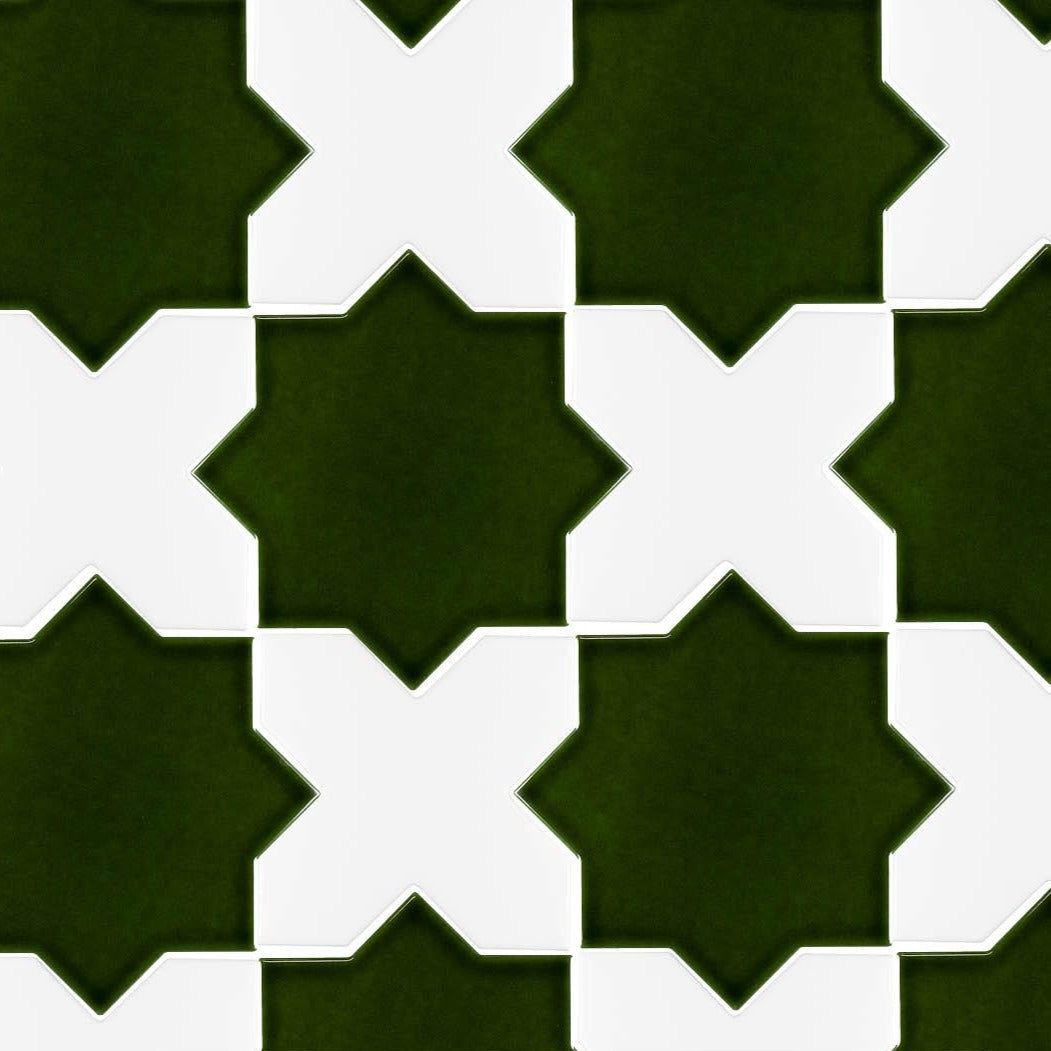 Santa Barbara Ceramic Star and Cross Tiles | Mix and Match
