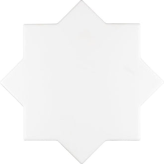 Santa Barbara Glossy White Star Ceramic Tile | Star and Cross Pattern ...