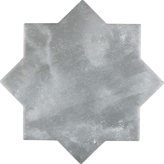 Santa Barbara Smoke Gray Star Ceramic Tile | Star and Cross Pattern Tile