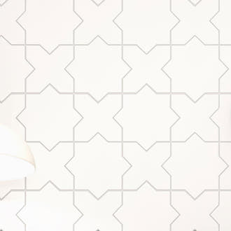 Santa Barbara Matte White Star Ceramic Tile | Star and Cross Pattern Tile