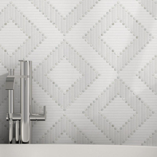 Santorini Marble Mosaic Tile for Elegant Wall Decor