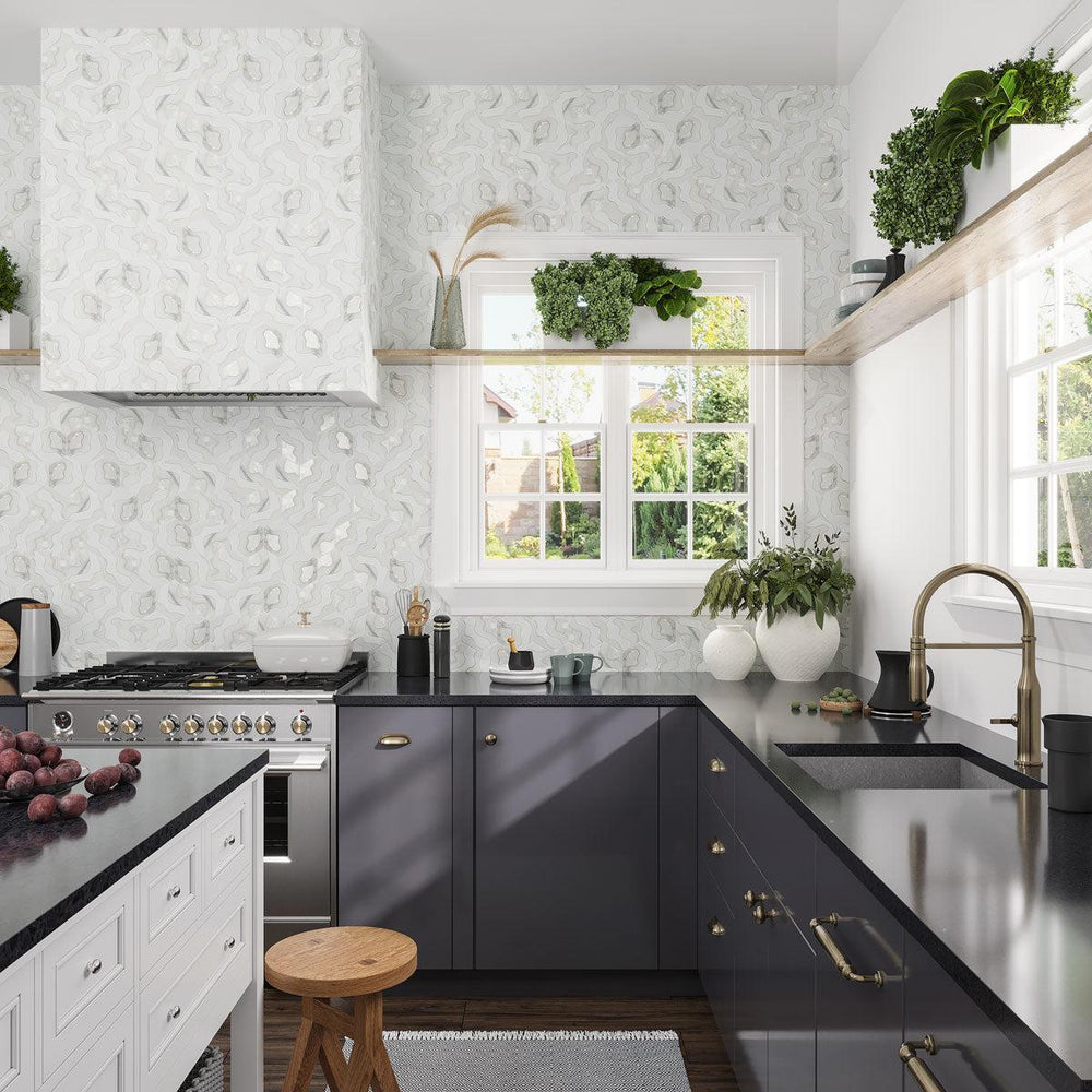 Santorini Shell Wave Marble Mosaic Tile | Tile Club