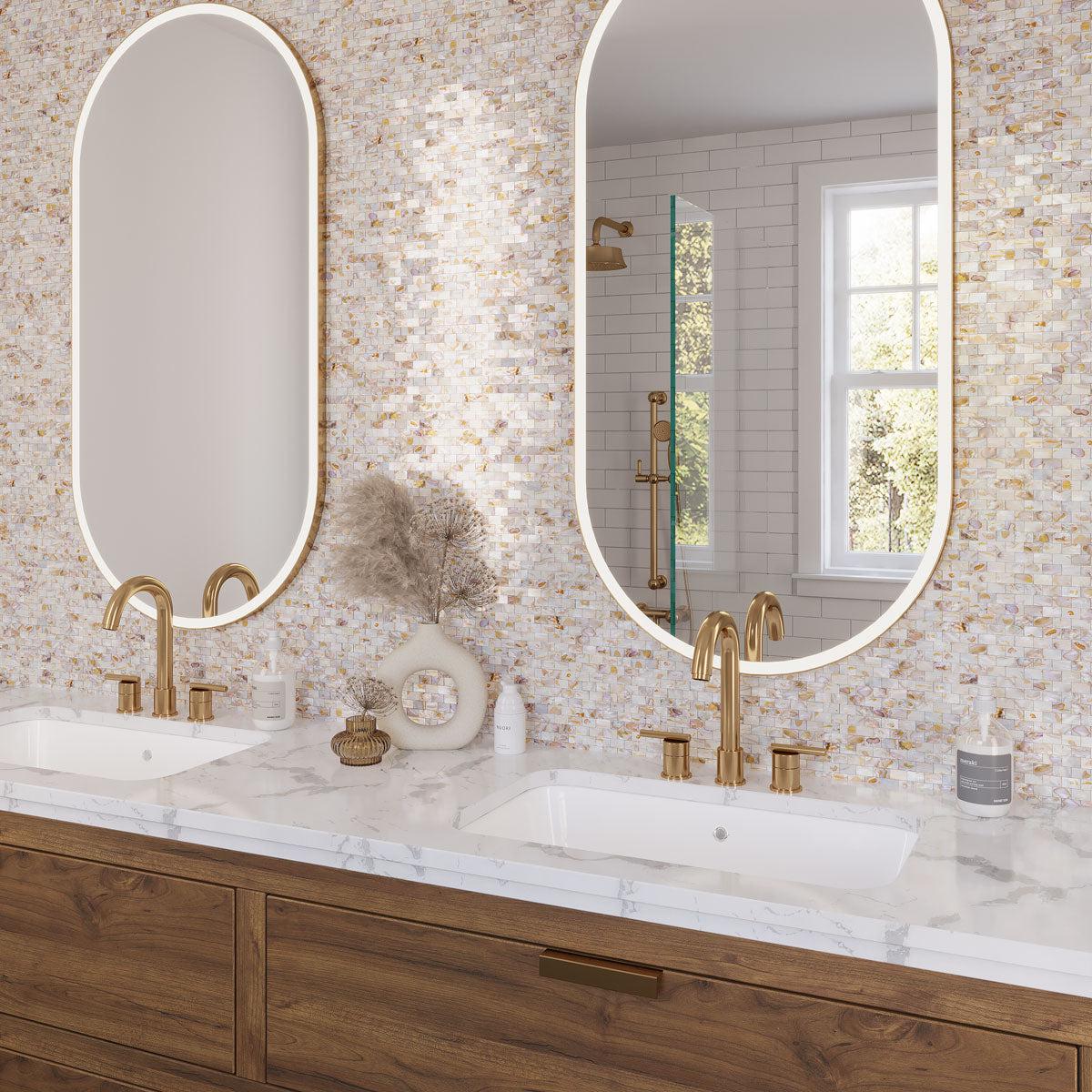 Seashell Dreams Brick Mosaic Tile | Tile Club