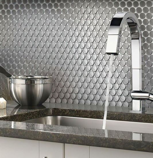 Penny Tile Floor, Backsplash & Walls | Marble, Glass, Porcelain