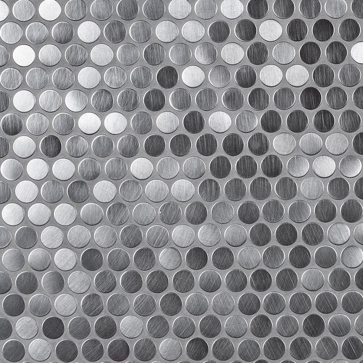 Stainless Steel Metal Penny Tile Mosaic | Tile Club