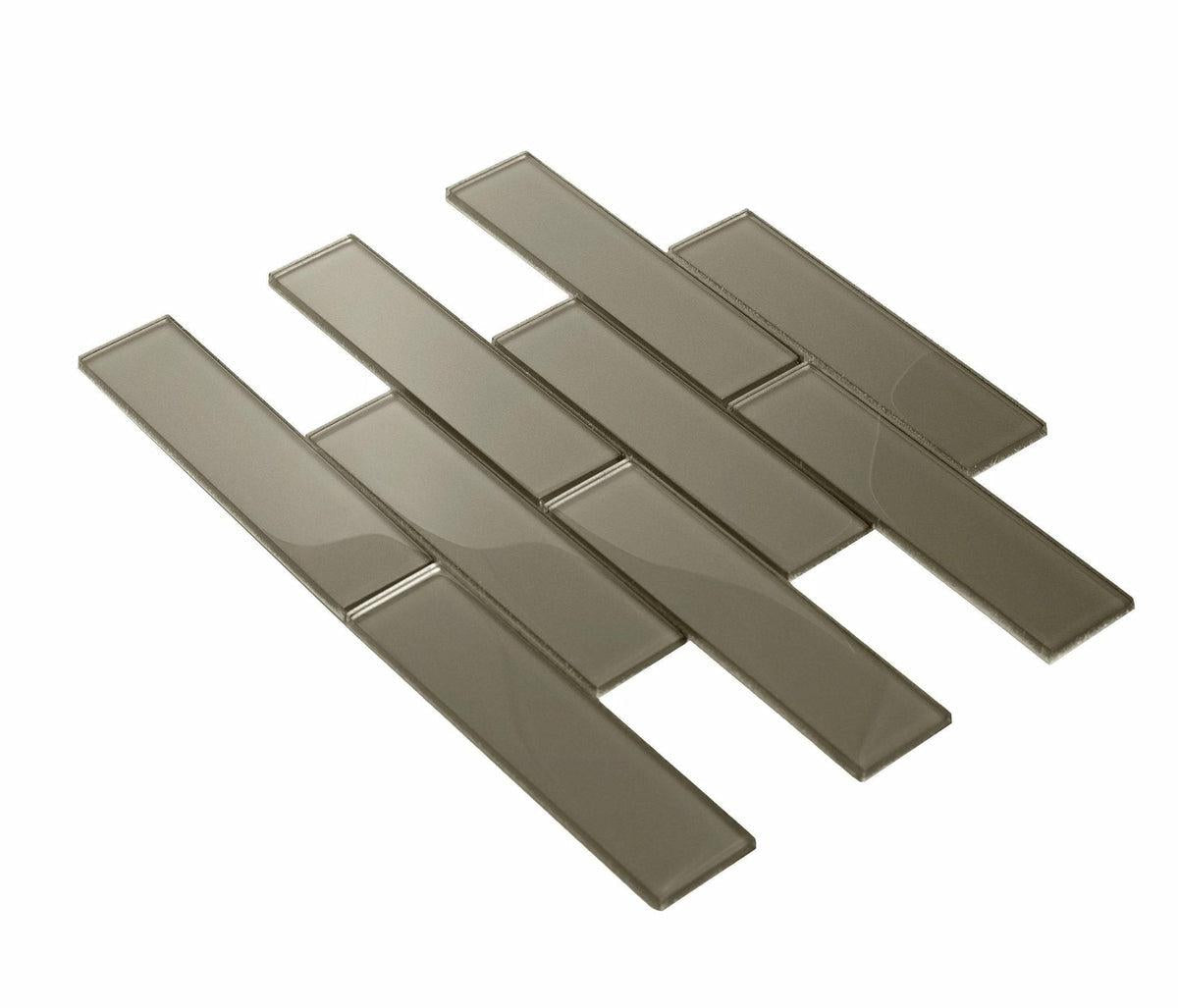 Stardust Ash Glass Mosaic Subway Tile 2X8 | Online Tile Store with Free ...