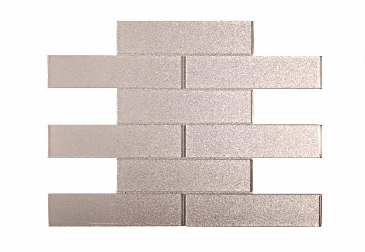 Stardust Sand 2X8 Glass Mosaic Tile Sample Swatch | Free Shipping on ...