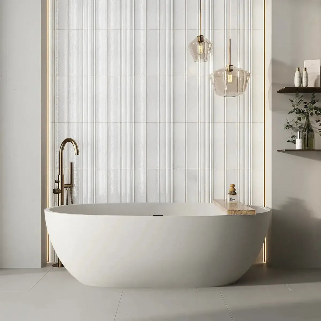 Struktura White Dimensional Porcelain Tile | Tile Club
