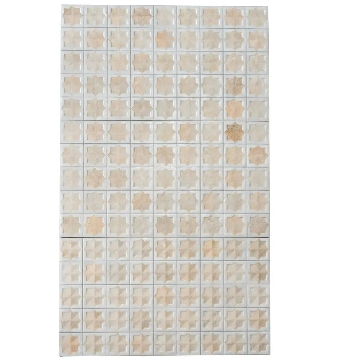 Sultana Celeste White Porcelain Tile Porcelain Tile 12x22 Moroccan Wall ...