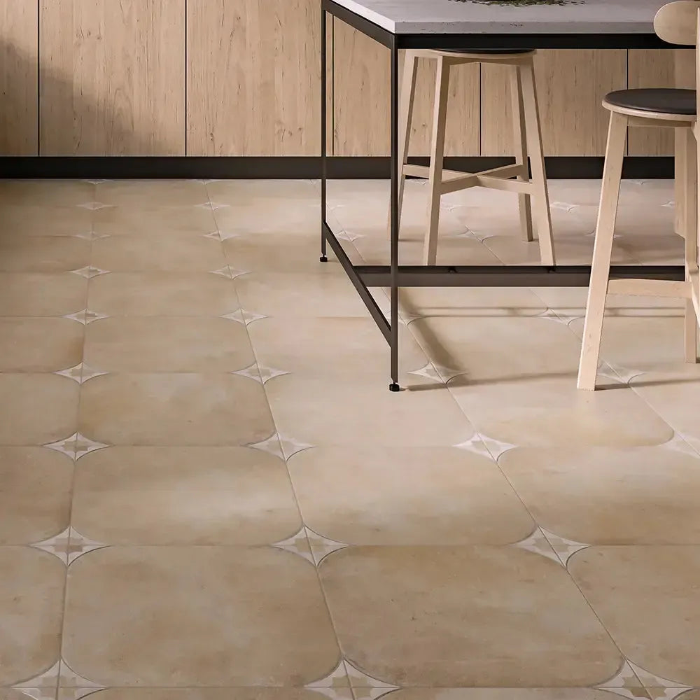 Sultana Stella Crema Porcelain Tile 18x18 | Tile Club