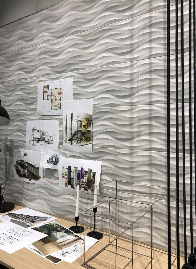 Tango Ivory Wave 3D Ceramic Tile | Tile Club