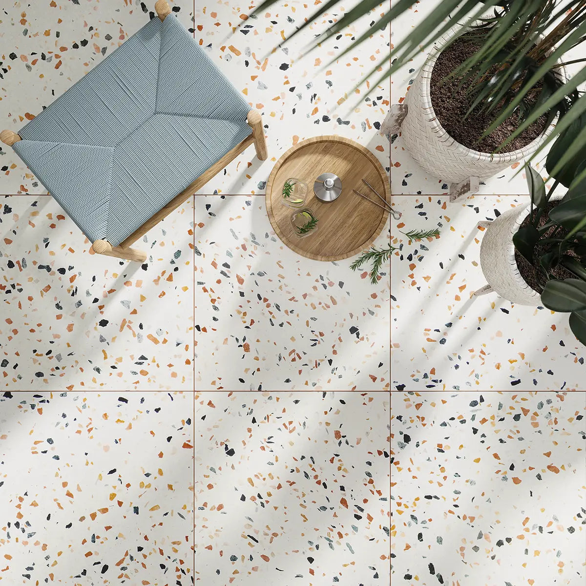 Terra Cotta Real Terrazzo Tile 24" x 24" | Floor and Wall | Tile Club