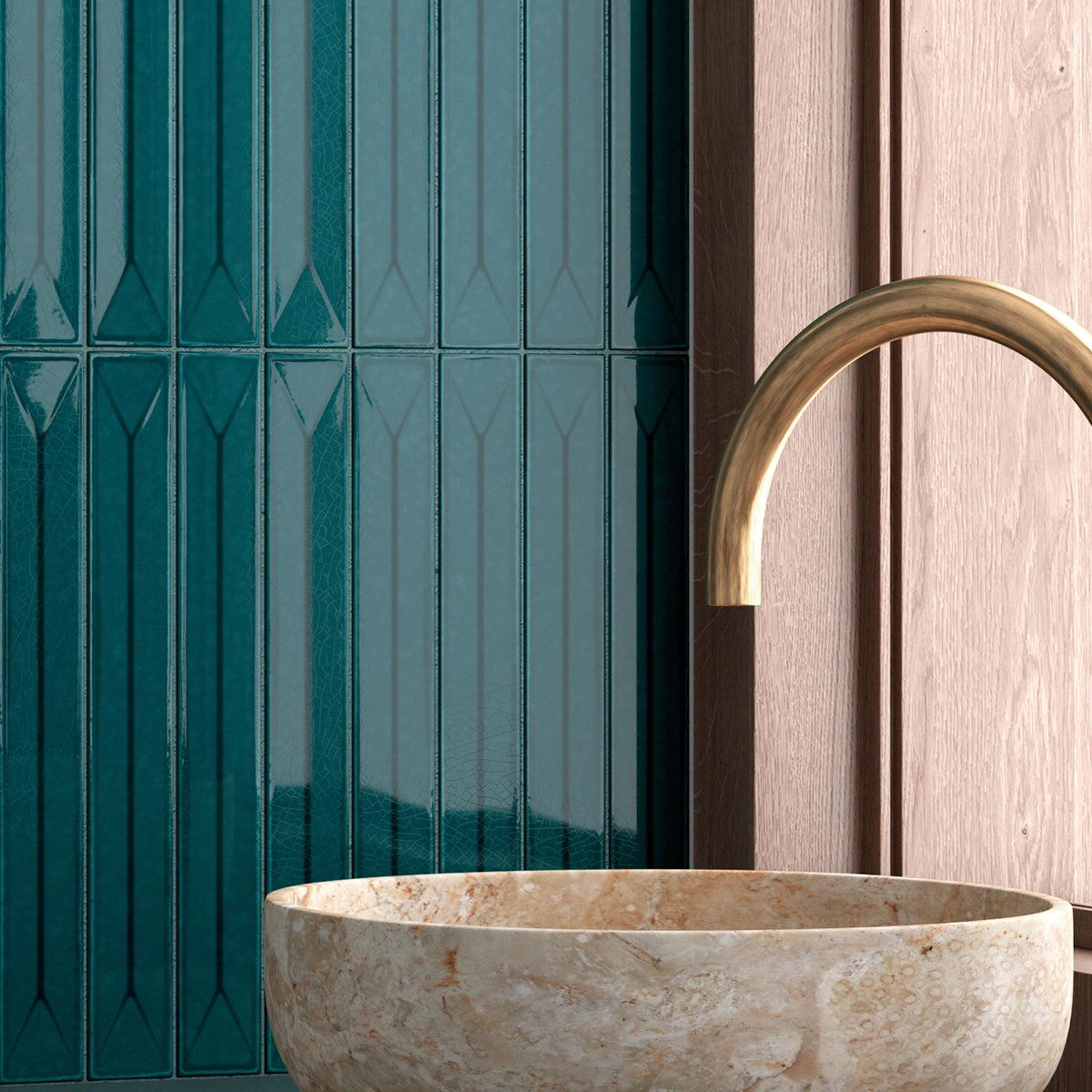 Viva Peak Teal 2x16 Ceramic Subway Tile | Free Shippng Options | Tile Club